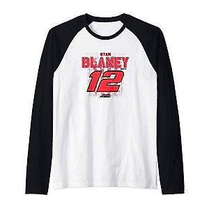NASCAR - Ryan Blaney - Flag Raglan Baseball Tee