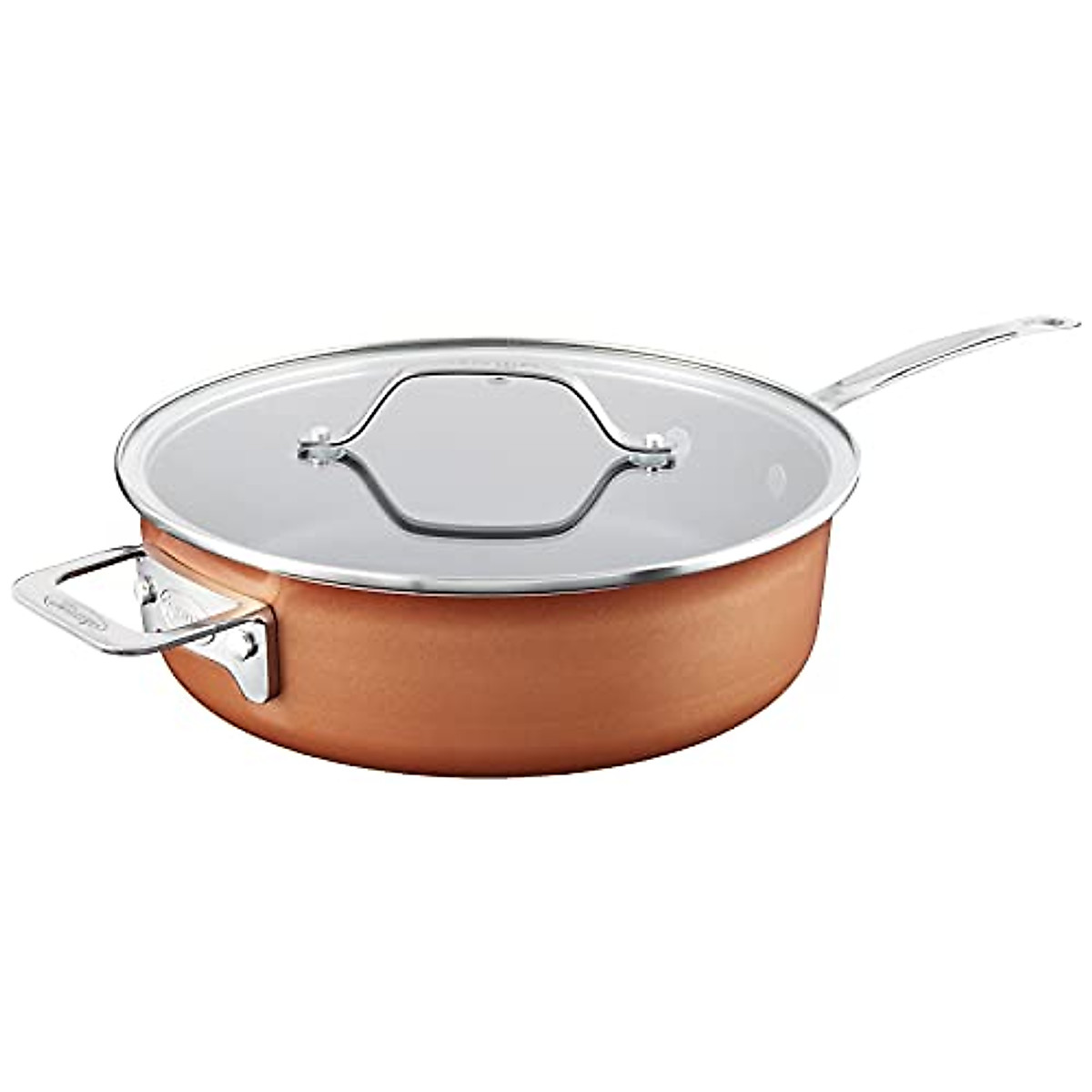 Gotham Steel Stackable 3 Piece Frying Pan Cookware Set– Stackmaster Ultra Nonstick Cast Texture Ceramic Coating, Stacks and Nests within Each Other - Dishwasher Safe