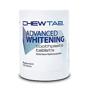 Weldental Chewtab Advanced Whitening Toothpaste Tablets with Nano-Hydroxyapatite Peppermint Refill