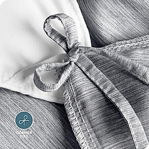 Bare Home Duvet Cover - Queen Size Bedding Set - Premium 1800 Super Soft Collection - Lightweight, Cooling - Soft Breathable Duvet Cover (Queen, Heathered Charcoal)