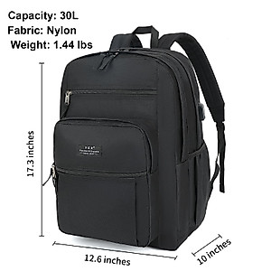 YGR Travel Laptop Backpack, Anti Theft Casual Rucksack Slim Business Laptop Backpack, Water resistant College Computer Bag Gift for Women, Men, College, Outdoor Sports, Work…