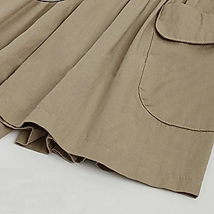 Hot Sale Drawstring Shorts, Thenlian Women Plus Size Solid Loose Hot Pants Pockets Lady Summer Casual Shorts (2XL, Khaki)