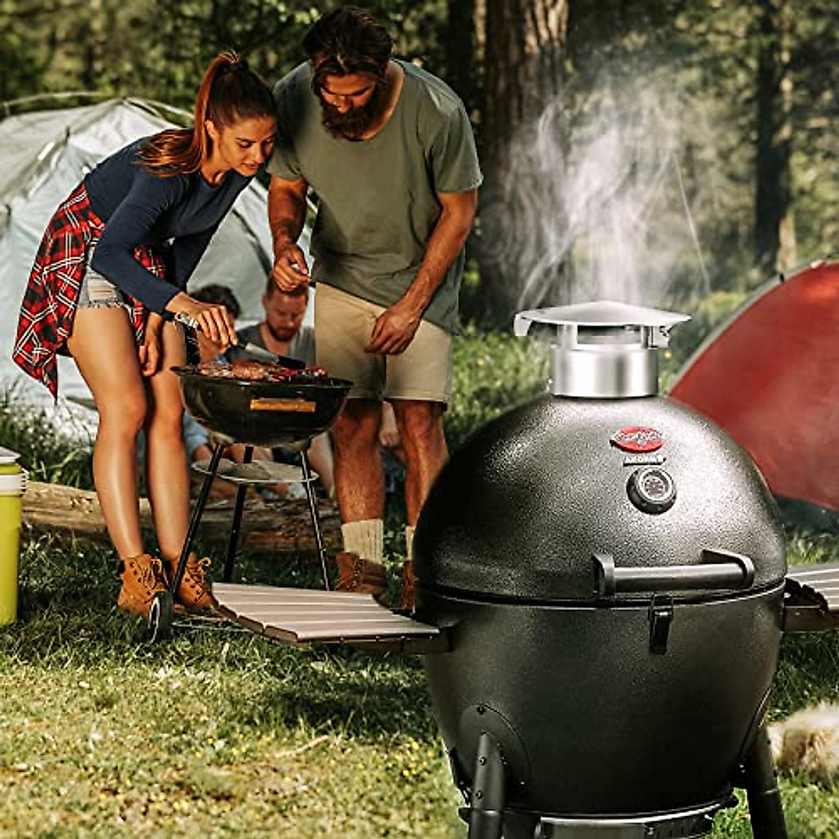 Skyflame Stainless Steel Grill Chimney Top Vent Cap Replacement Compatible with Char-Griller AKORN Kettle Grills