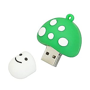 32GB Mushroom Shape USB Flash Drive USB Drive USB Stick USB Flash Disk USB Disk Thumb Drive Pen Drive U Disk PenDrive Memory Stick External Storage Flash Memory USB Storage USB 2.0 Stick (Green)