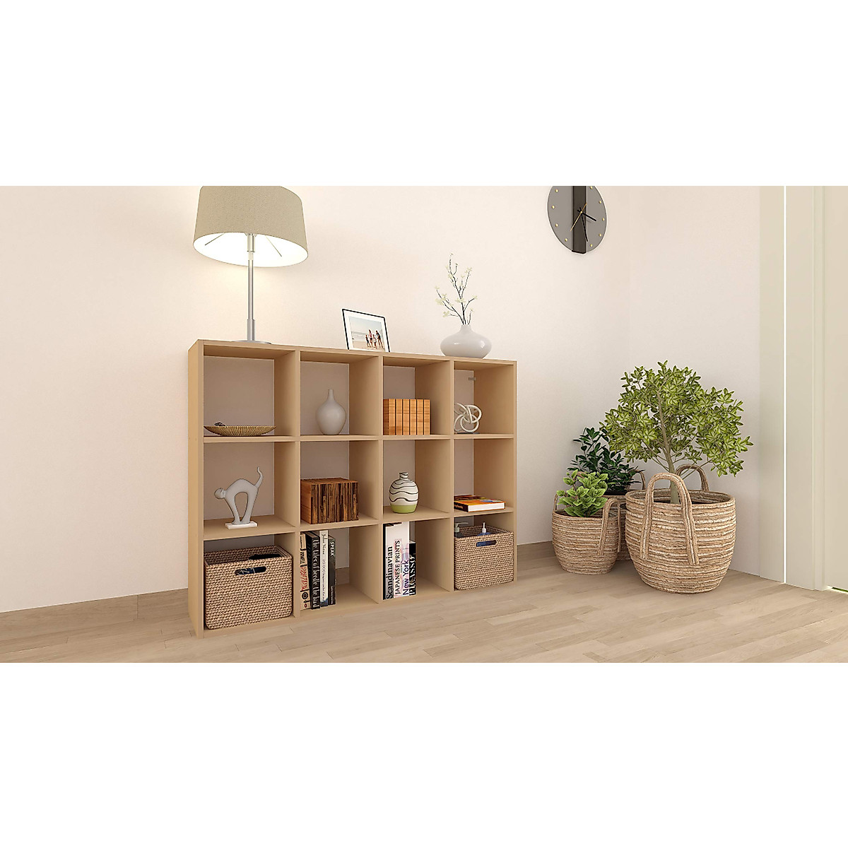 Letmobel Cube Organizer | Book Shelf Organizer with Cube Storage Shelf | DIY Cubical Storage Organizer | Shelf Organizer for Bedroom Living Room Office | Cube Shelf for Home Offices (12 Cube, Black)