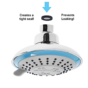 PAGOW 10pcs 1/2" Shower Head Screen Filter Gasket + 10pcs Rubber Washer, Stainless Steel Seal O Ring Hose Net 40 Mesh for 1/2" Fixed and Handheld Shower Head Hose, Water Faucet, Garden Hose (20pcs)