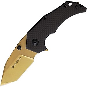 Willumsen Copenhagen Red E Cross Bar Linerlock Gold WLMRE22TGB