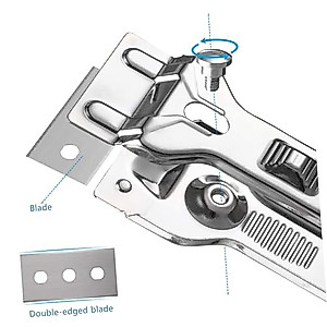 Amosfun 2pcs Seam Cleaning Shovel Mini Tools Cleaning Tool Can Opener Cleaning Tool Label Remover Hob Scraper Paint Tools Handy Peeler Stiff Scraper Painting Scraper Stainless Steel Silver
