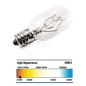 haraqi 6 Pack 15 Watt E12 Socket Salt Lamp Bulbs,Replacement Incandescent Bulbs for Himalayan Salt Rock Lamps and Plug in Night Lights