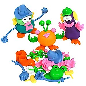 READY 2 LEARN Dough Character Accessories - Set of 52 - 21 Different Shapes - Dough Toys for Kids - Decorate Dough Creations - Create Animals and Characters with Food and Objects
