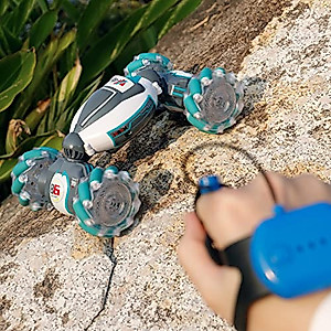 Gesture Sensing RC Stunt Car Toys for 6-12 yr Boys&Girls - Best Birthday Gifts for Kids, 2.4Ghz H&Controlled Remote Control Twist Cars, PREPOP 4WD Transform Off Road for Rotating
