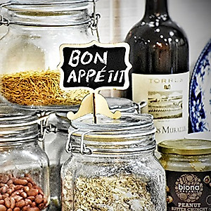 20 Pcs Wood Mini Chalkboard Signs with Support Easels, Place Cards, Small Rectangle Chalkboards Blackboard for Weddings, Birthday Parties, Table Numbers, Message Board Signs and Event Decorations