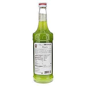 Monin - Pistachio Syrup, Rich and Roasted Pistachio Flavor, Great for Lattes, Mochas, and Dessert Cocktails, Non-GMO, Gluten-Free (750 ml)