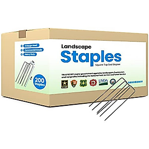 Sandbaggy 200-Pack 6 inch Landscape Staples - Great for Securing Landscape Fabric, Ground Cover or Drip Irrigation Tubing - Trusted by Farmers & Contractors Across USA