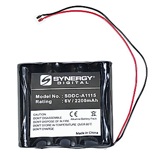Synergy Digital Door Lock Batteries, Compatible with Saflok A28110 Replacement, (Alkaline, 6V, 2200 mAh), Replacement for Saflok X-GAA-FC42 Battery, Combo-Pack Includes: 2 x SDDC-A1115 Batteries