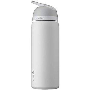 Owala Flip Insulated Stainless Steel Water Bottle with Straw and Locking Lid for Sports and Travel, BPA-Free, 32-Ounce, Shy Marshmallow