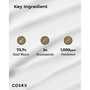 COSRX Advanced Snail Peptide Eye Cream with 73.7% Snail Mucin + 2% Niacinamide, 0.85 fl.oz / 25ml | Brightening Night Cream for Fine Lines & Dark Circles, Korean Skin Care, Not Tested on Animals