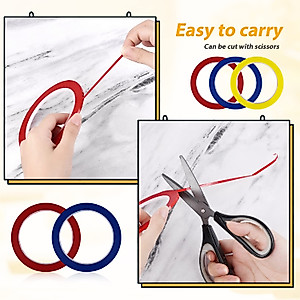 3 Rolls Violin Tape Fingerboard, 216 ft/66m Cello Tape Instrument Fingering Tape Violin Tape for Beginners Fretboard Orchestral Instruments (Red, Yellow, Blue)