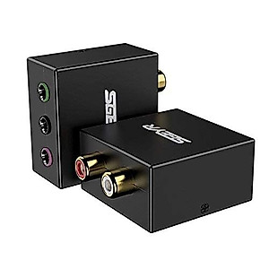 SGEYR 5.1 Audio Console Adapter Convert Stereo RCA to 3 x 1/8 (3.5mm) Jack Bidirectional Conversion for 5.1 Multimedia Speaker