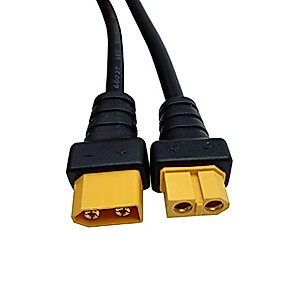 Halokny XT60 Extension Cable 2Feet, XT60 Female to Male Adapter Cable XT60 Cable Wire for RC Battery Pack Solar Generator Portable Power Station and Solar Panel