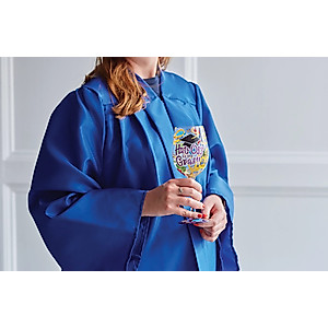 Enesco Designs by Lolita Hats Off to The Graduate Hand-Painted Artisan Wine Glass, 15 Ounce, Multicolor