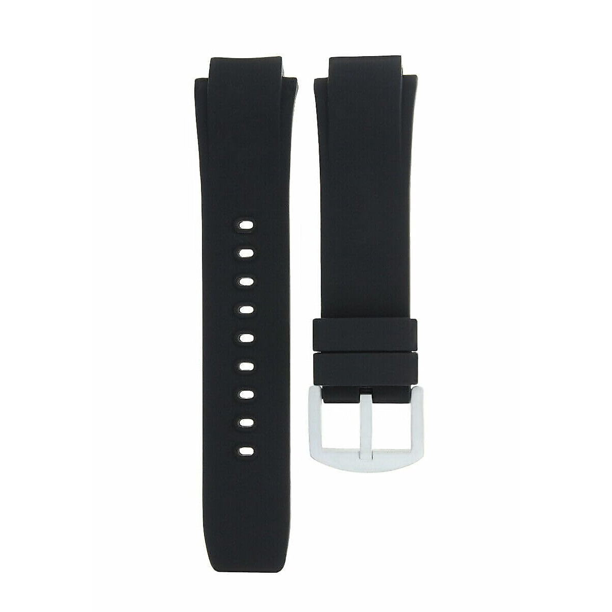 Ewatchparts 26MM SILICONE RUBBER BAND STRAP COMPATIBLE WITH IWC 3538 DUAL CROWN AQUATIMER AUTOMATIC