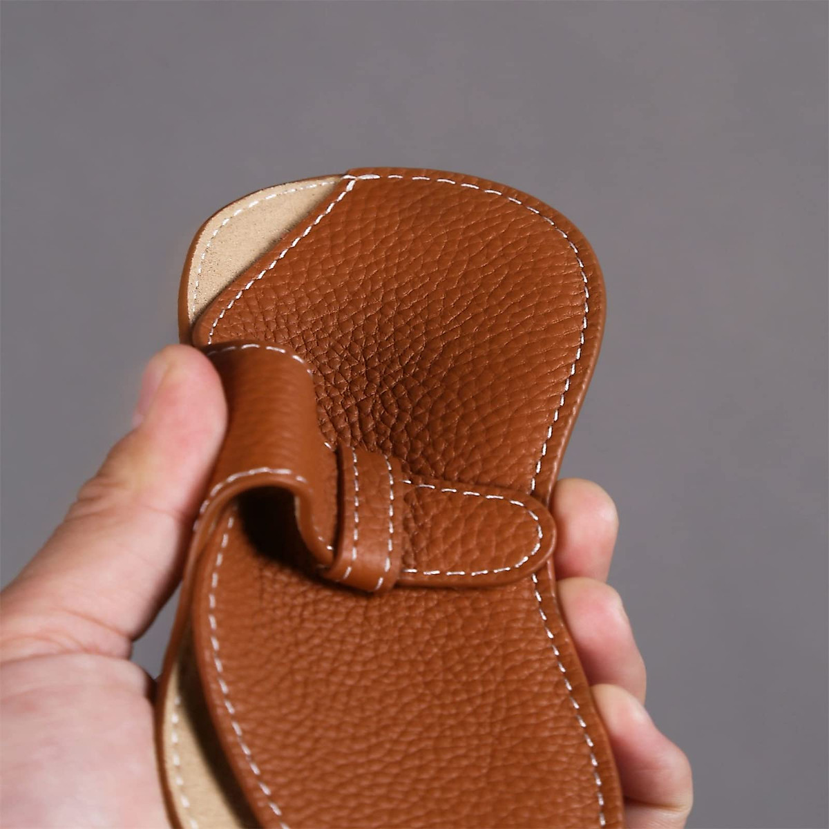 YUANYU Leather Glasses Case Holder Portable Slim Sunglasses Pouch Soft Eyeglasses Bag Eyewear Sleeve For Women Men Lightweight (Brown)