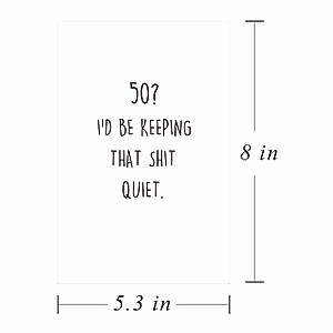 Funny 50th Birthday Greeting Card, Cheeky Fifty Years Old Card for BBF Him Her, Hilarious 50th Bday Gift