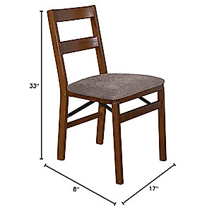 Stakmore Classic Slat Back Folding Chair Finish, Set of 2, Fruitwood