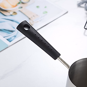 Grehge oz Milk Butter Warmer Pot Stovetop Chocolate Melting Pan Cezve Ibrik Briki Greek Arabic Coffee Maker for Maple Syrup Butter Heating Stainless Steel