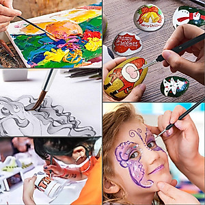 UPINS 11 Pieces Fine Detail Paint Brush Miniature Small Thin Painting Brushes Kit Micro Artist Acrylic Paints Brush Set