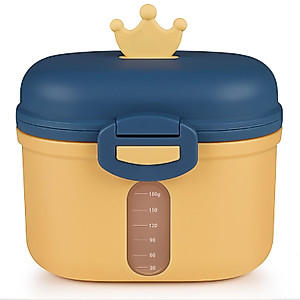 Accmor Baby Formula Dispenser, Formula Dispenser On The Go, Portable Milk Powder Formula Dispenser with Scoop,Formula Containers for Travel Hold 8.5oz/240g Formula, Yellow