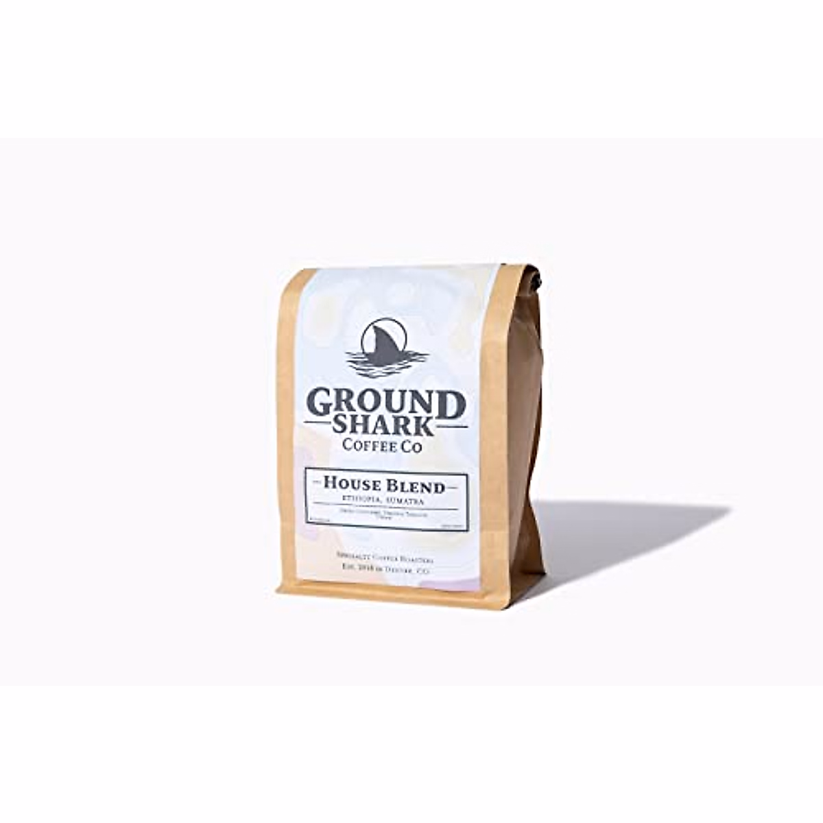 Ground Shark Coffee - House Blend - Whole Bean 12 Ounce bag (Whole Bean)