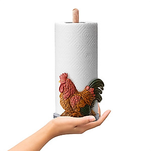 Country Red Rooster Paper Towel Holder by Alpenkok