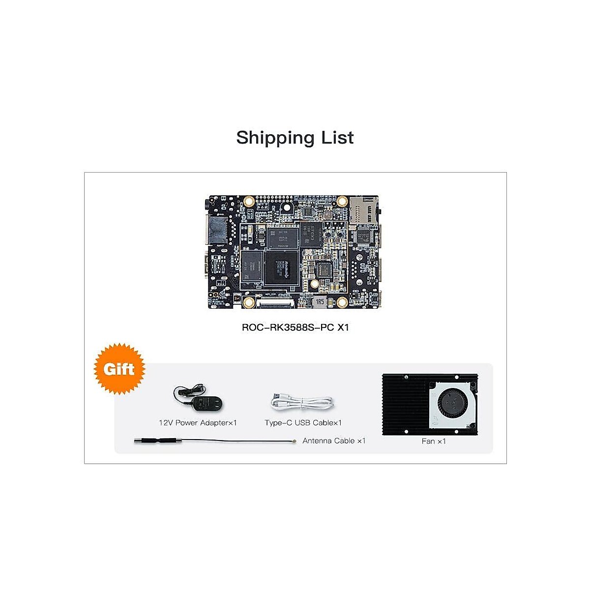 Firefly ROC-RK3588S-PC 8K AI Rockchip RK3588S Single Board Computer 8GB RAM LPDDR4 &64GB eMMC Storage Support Android 12.0 & Linux for AIoT Cloud Server