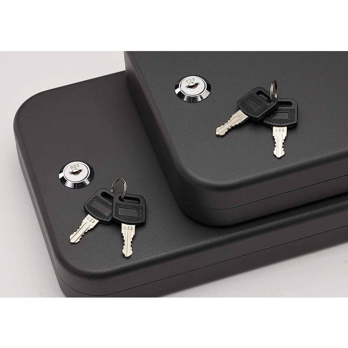 SnapSafe Portable Lock Box for Guns and Valuables, 2 Pack - Includes 2 Lock Boxes (Keyed Alike), 4 Keys, Patented Security Cable - An Ideal Car Gun Safe, TSA Gun Case - XL, Black, 10 x 7 x 2 Inches