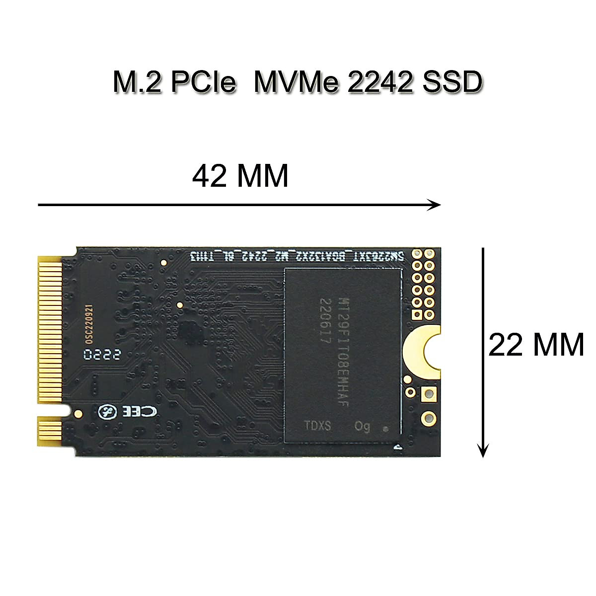 FLEANE FT42A 1TB M.2 42mm 2242 PCIe 3.0 x4 NVMe SSD 3D NAND TLC High Performance Internal Solid State Drive Compatible with Laptop Desktop Notebook PC