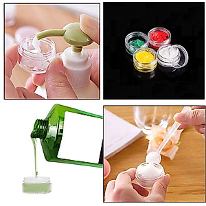 Medsuo 20PCS 5ml Clear Sample Pots Empty Small Travel Containers Leak Proof Refillable Cosmetic Jars Makeup Sample Containers with Lid, Storage Pot for Lip Balm Scrub DIY Cosmetic