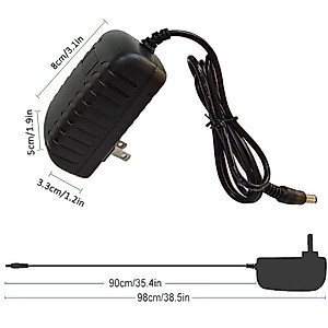 MTYTOT 5 Volt 3 Amp Power Adapter 100V-240V AC to DC Converter 5V 3A 2A 1A Power Supply adapter 15W MAX Adapter DC 5V Power cord 5.5mm*2.5mm/2.1mm dc plug for 5V LED Lights Security Camera HDMI TV Box