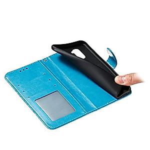 LEMAXELERS for Redmi Note 9 Case Flip Premium Wallet Phone Case PU Leather Mandala Embossed Shockproof Cover with Kickstand Card Holder Cover for Xiaomi Redmi Note 9 / Redmi 10X 4G Mandala Blue LD