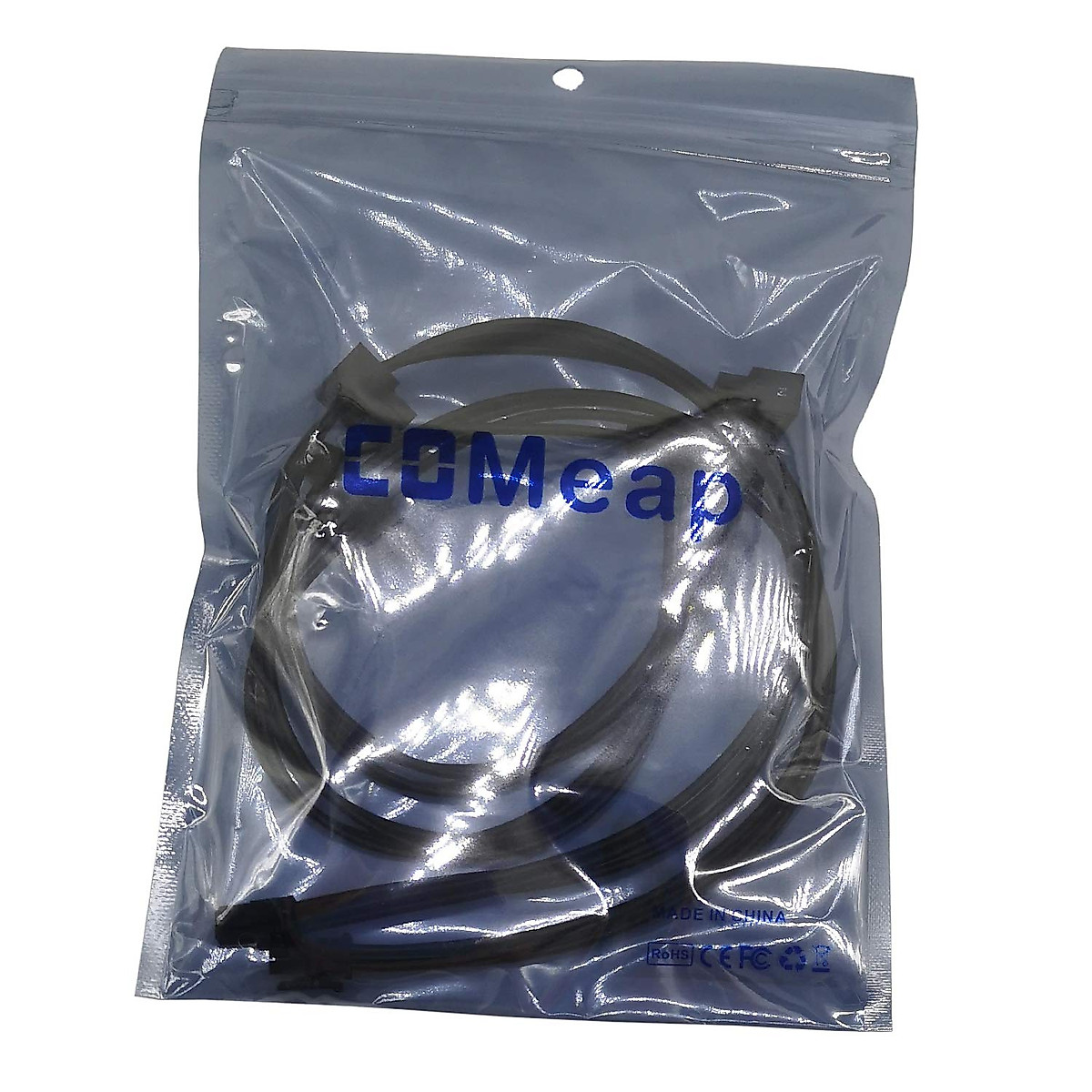 (2-Pack) COMeap SATA Power Cable for Lenovo Motherboard, ATX Mini 4 Pin to 2X Right-Angle SATA Hard Drive HDD Adapter 18-inch(46cm)