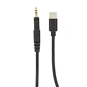 USB C Audio Cable with Volume Control and Microphone for Audio technicaATH-M40x/ATH-M50x/ATH-M60x/ATH-M70x Headset, Earphone Replacement Audio Cable