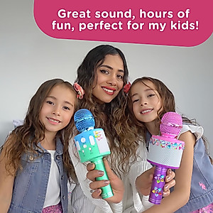 Move2Play, Kids Karaoke Microphone | Personalize with Jewel Stickers | Birthday Gift for Girls, Boys & Toddlers | Girls Toy Ages 3, 4-5, 6, 7, 8+ Years Old