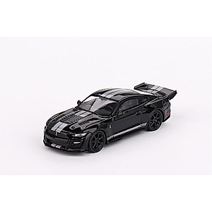True Scale Miniatures Model Car Compatible with Shelby GT500 Dragon Snake Concept Black 1/64 Diecast Model Car MGT00575
