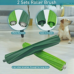 NEACUTE Vacuum Cleaner Attachments Replacement Parts - Compatible for iRobot Roomba i3 i4 i6 i7 i8 i8 E5 E6 E7 &J7, 2 Roller Brushes, 6 HEPA Filters, 6 Side Brushes, 6 Dust Bags