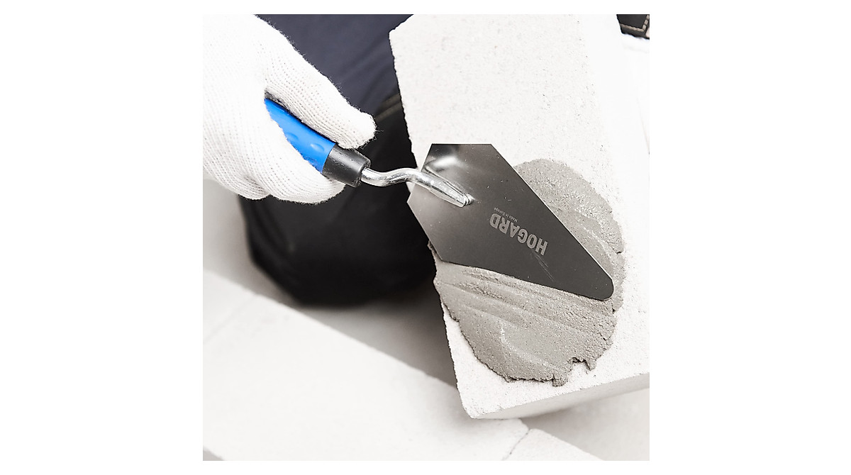 HOGARD 5" Pointing Bricklayer Trowel Premium | Stainless Steel & Soft Grip