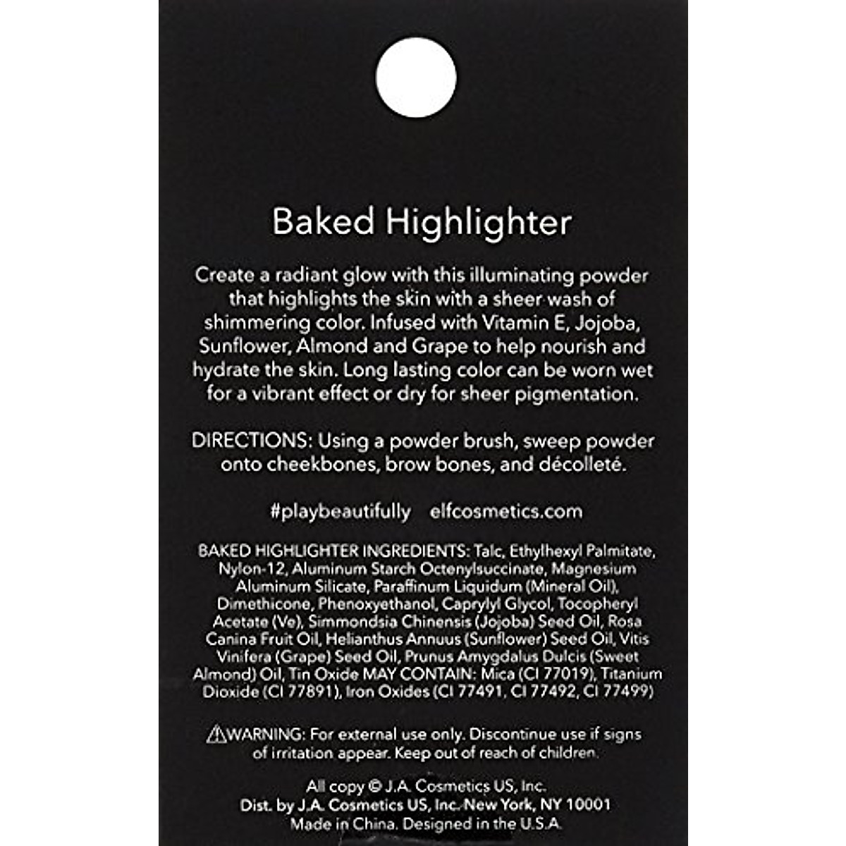 e.l.f. Baked Highlighter, Sheer Shimmering Color, Moonlight Pearls, 0.16 Ounce