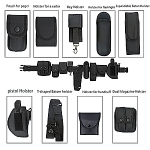 KDKDXV 10 in 1 police Utility Belt Tactical Security Guard Duty Belt Versatile Military Modular Equipment System Molded Duty Belt Set for Law Enforcement