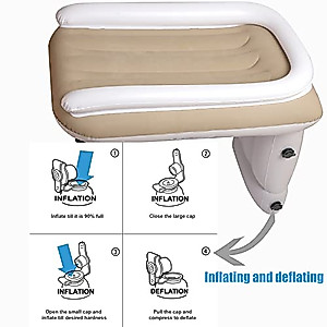 Liovsiso Inflatable Airplane Baby Travel Bed - Inflatable Airplane Bed for Kids, Baby Travel Airplane Bed, Kids Airplane Bed | Travel Blanket, Hand Pump, Seat Belt and Carry Bag Included