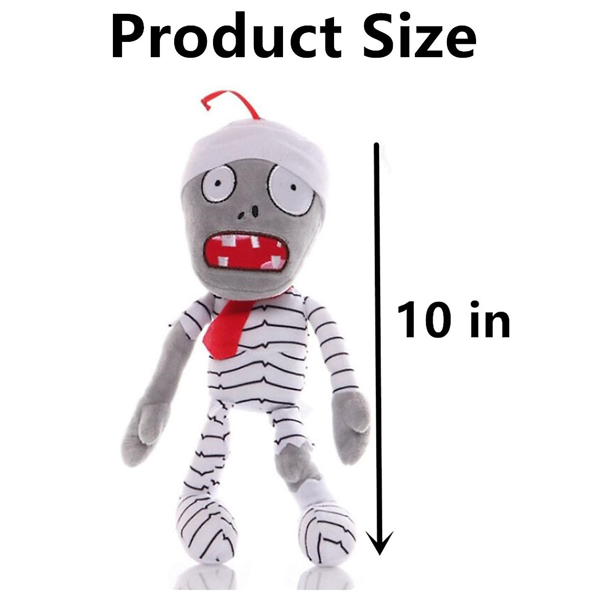 JHESAO 10" Plants and Zombies Mummy Plush Zombies Toys Normal Zombie PVZ Plushies 1 2 Stuffed Soft Doll Mummy Zombies New
